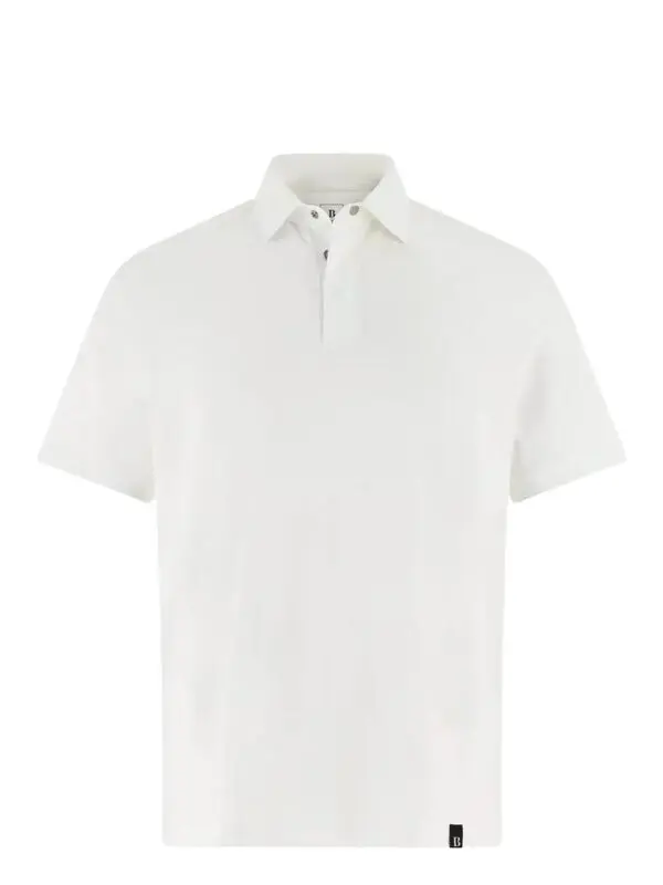 Boggi Milano Metal-stud Polo Shirt - White