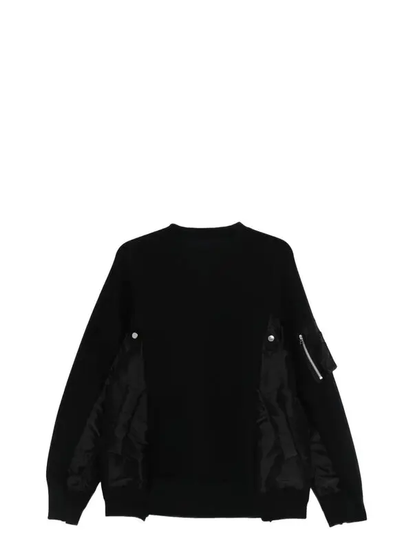 Sacai Pocket-detail Sweatshirt - Black