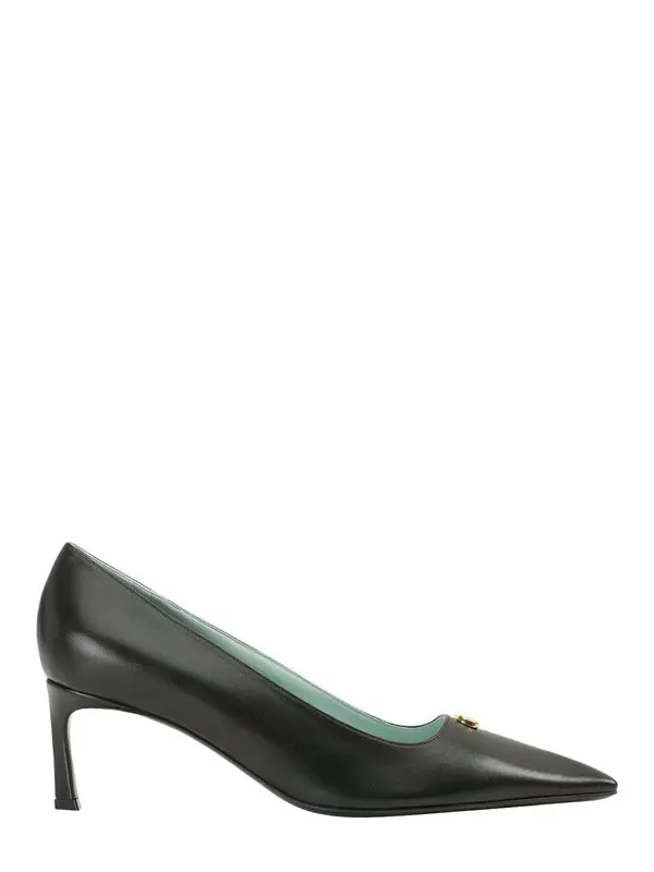 SERGIO ROSSI Logo-plaque Pumps - Black