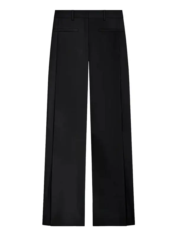 COURREGES Logo Pleated Trousers - Black
