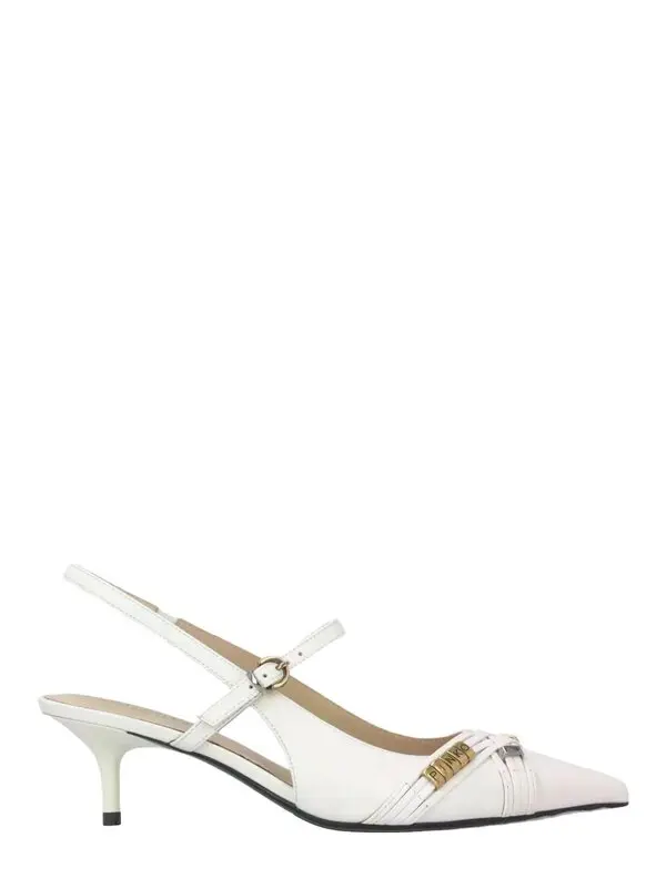 Pinko Criss-cross Slingback Pumps - White