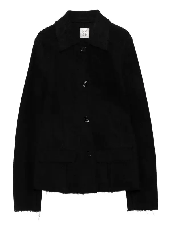 TOTEME Raw Hem Jacket - Black
