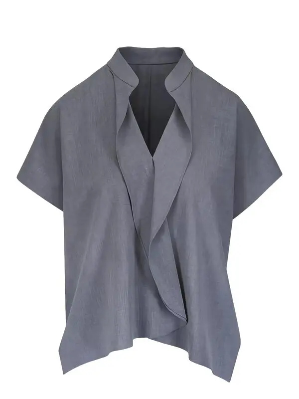 Zero + Maria Cornejo Draped Top - Grey