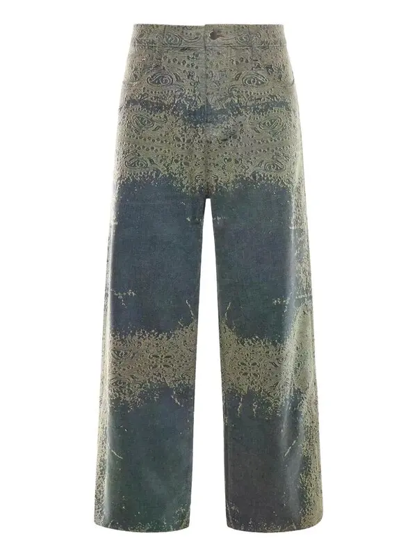 Amiri Paisley Pattern Straight Leg Jeans - Blue