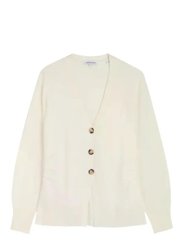 Veronica Beard Buttoned V-neck Cardigan - Neutrals
