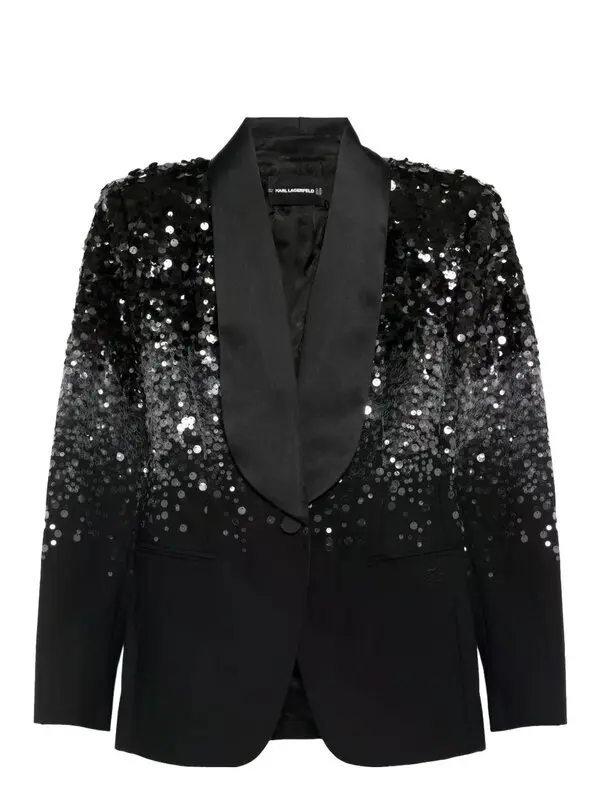 Karl Lagerfeld Karl Studio Degrade Blazer - Black