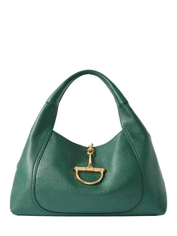 Gucci Softbit Maxi Textured-leather Tote - Green