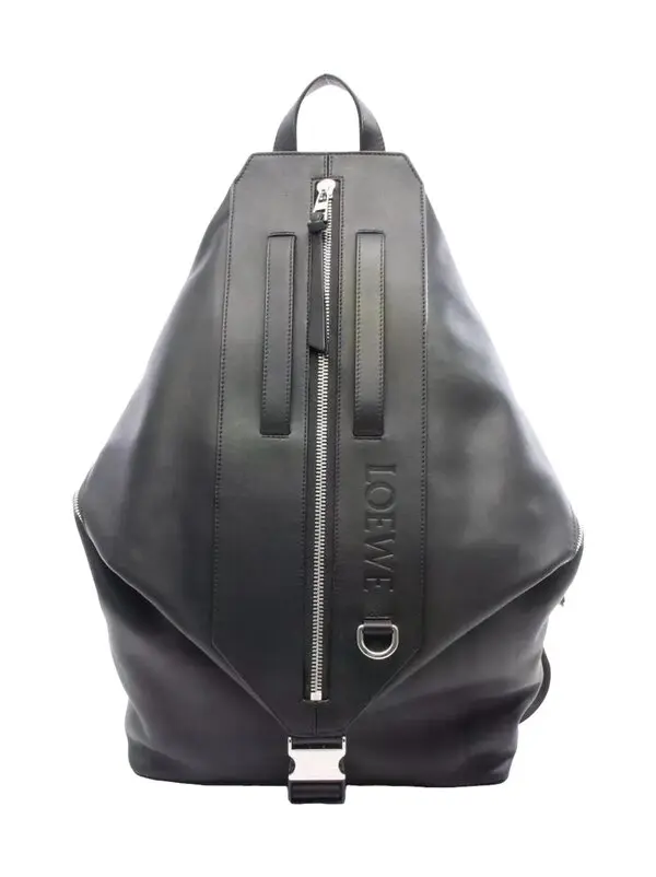 Loewe 2010-2025 Calfskin Convertible Backpack - Black