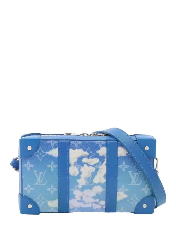 LOUIS VUITTON Monogram Clouds Soft Trunk Wallet On Chain - Blue
