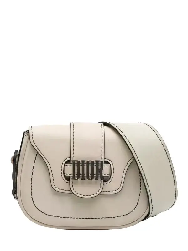 Dior 2017 Mini D-fence Saddle Crossbody Bag - White