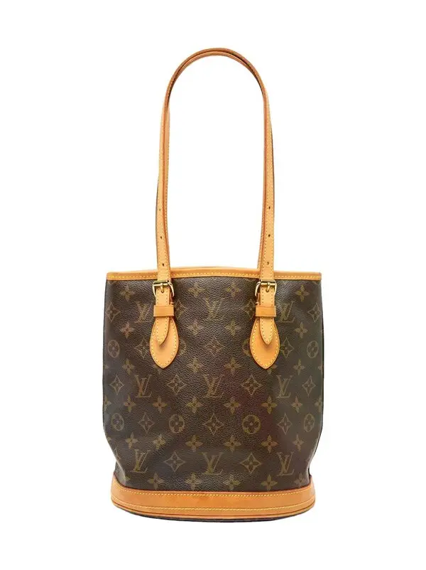 LOUIS VUITTON 2004 Monogram Petit Bucket Bag - Brown