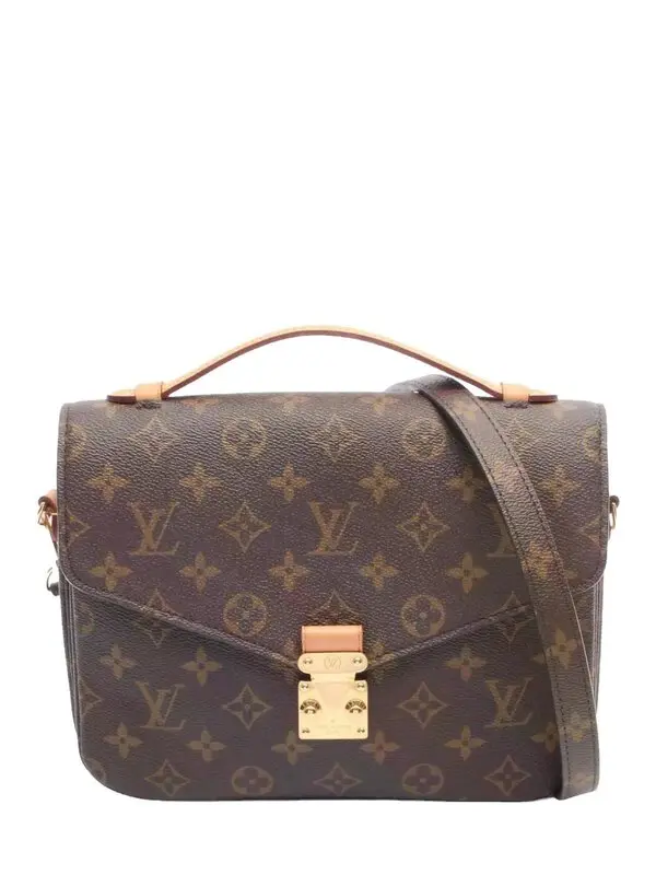LOUIS VUITTON Monogram Pochette Metis Satchel - Brown