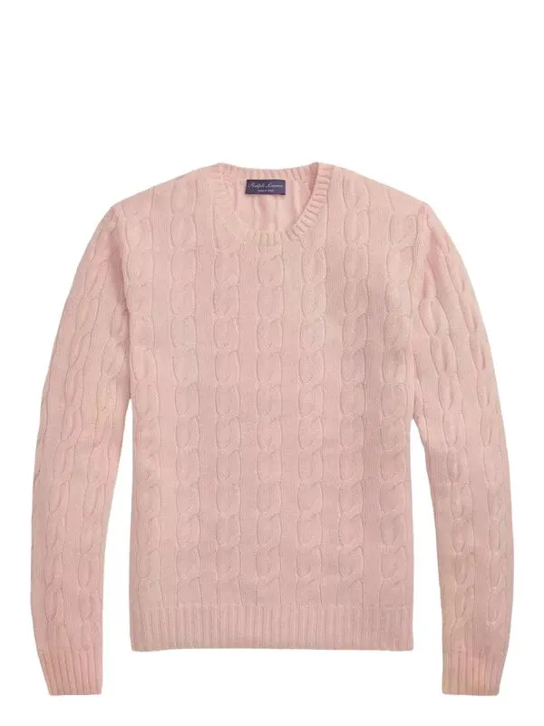 Ralph Lauren Purple Label Cable-knit Crew-neck Sweater - Pink