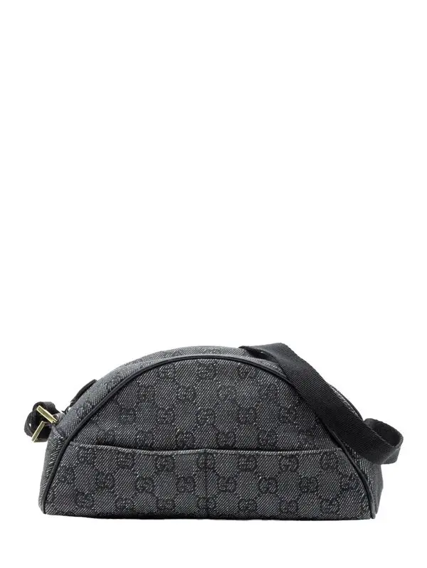 Gucci Gg Denim Shoulder Bag - Grey