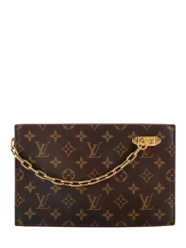 LOUIS VUITTON Legacy Chain Monogram Canvas Clutch - Brown