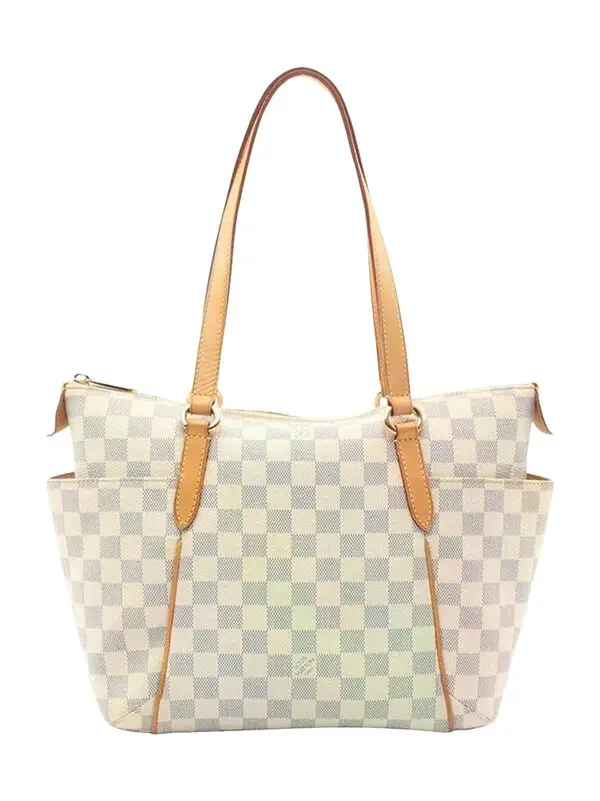LOUIS VUITTON 2009 Damier Azur Totally Pm Tote Bag - White