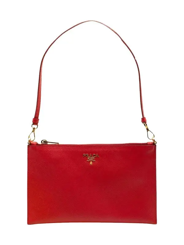 Prada 2000-2025 Saffiano Shoulder Bag - Red