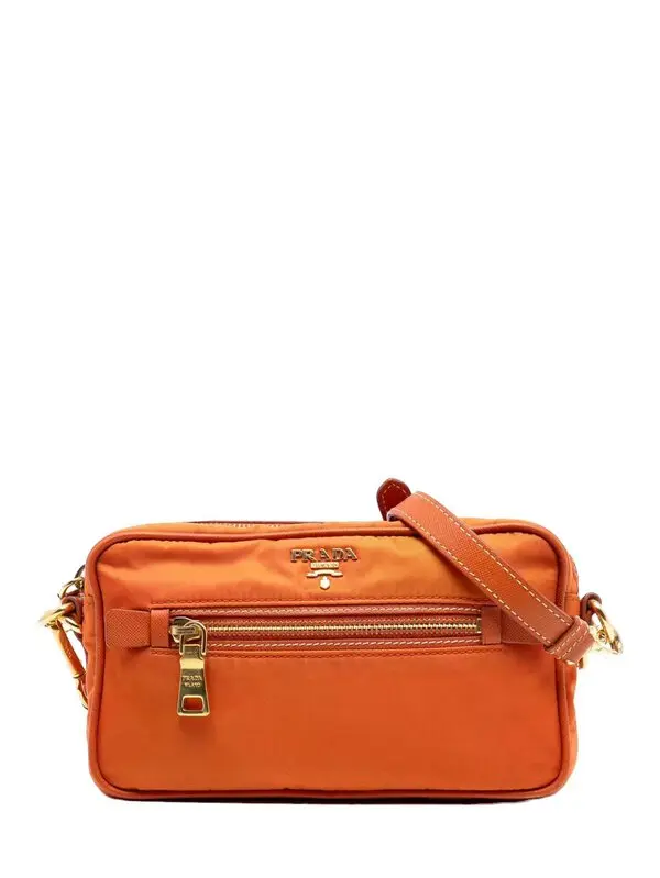 Prada Tessuto Camera Crossbody Bag - Orange