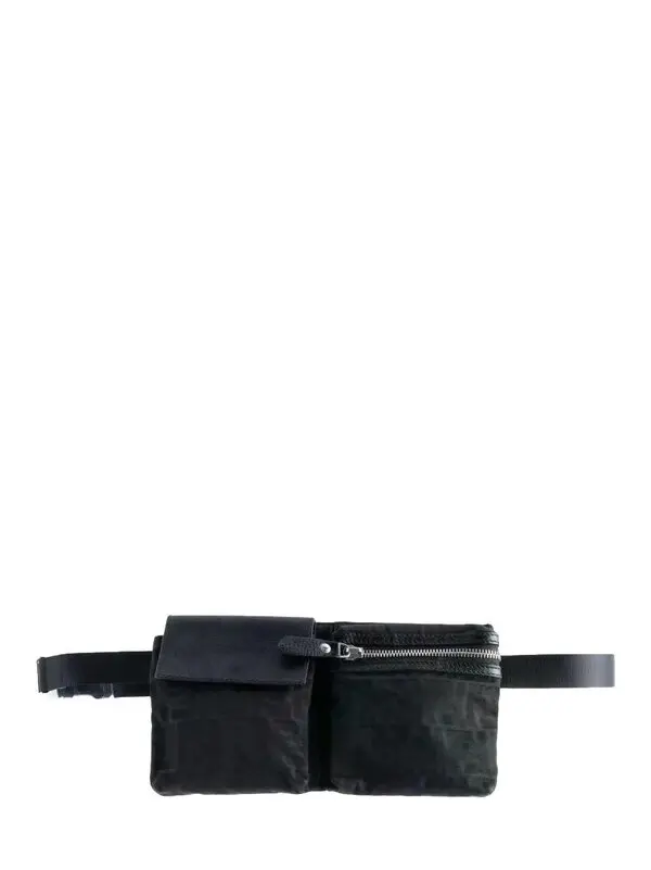 Fendi Zucca Canvas Double Pocket Belt Bag - Black