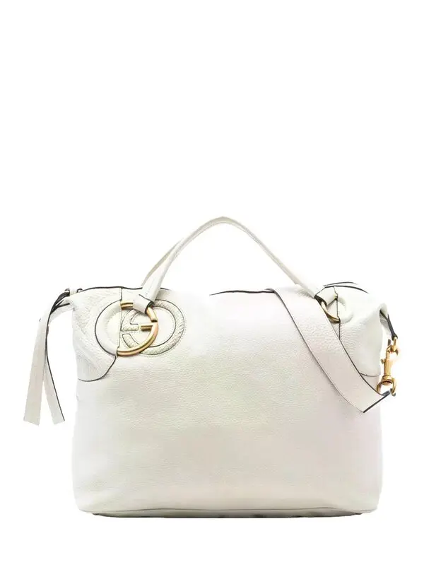 Gucci 2016-2025 Leather Twill Satchel - White
