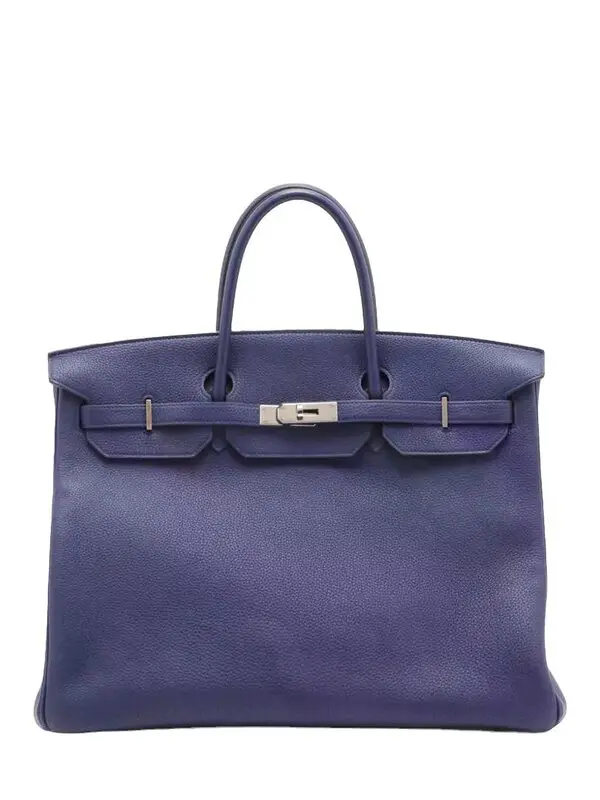 Hermès 2018 Togo Birkin Retourne 40 Handbag - Blue