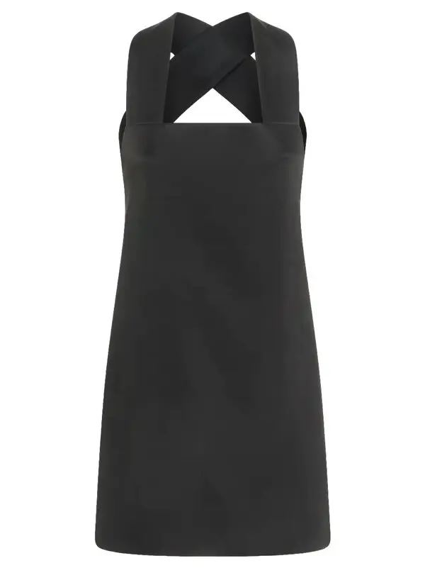 Khaite Cross-over Backless Mini Dress - Black
