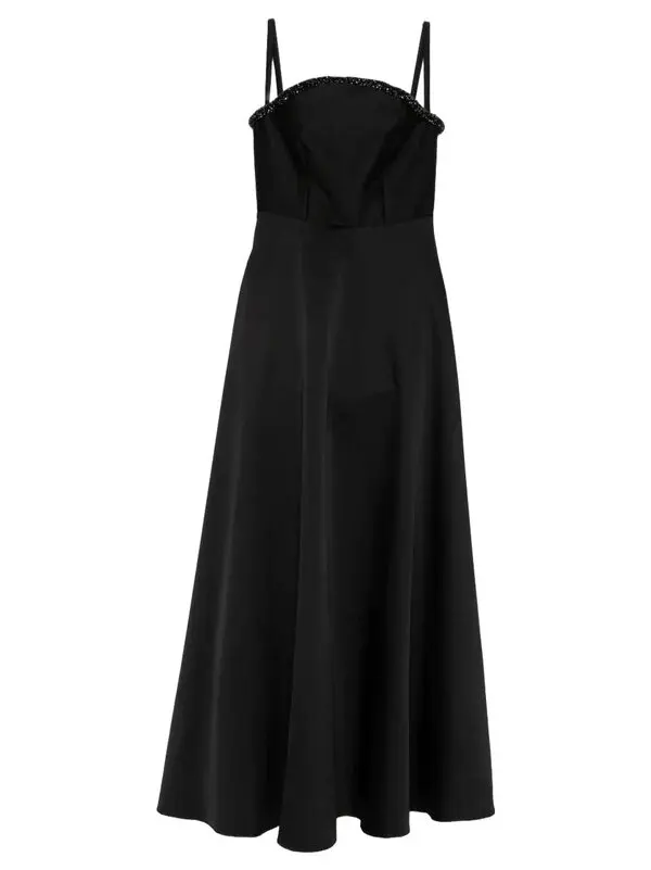 Roland Mouret Crystal-embellished Maxi Dress - Black