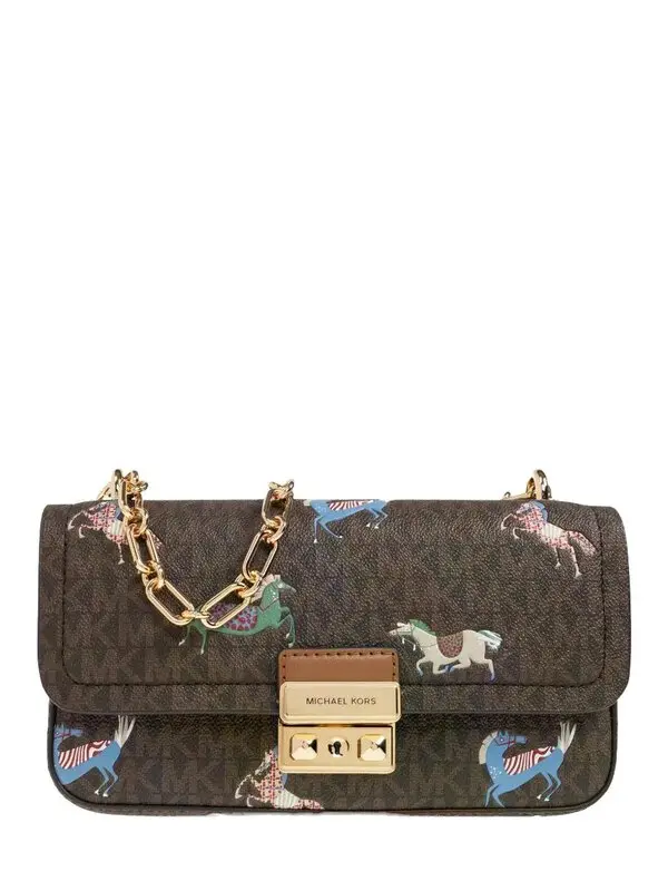Michael Kors Tribeca Horse-print Crossbody Bag - Brown