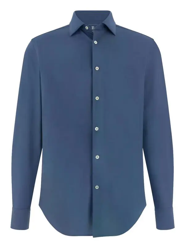 Boggi Milano Tokyo-collar Slim Shirt - Blue