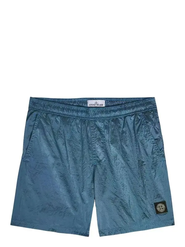 Stone Island Logo-patch Swim Shorts - Blue