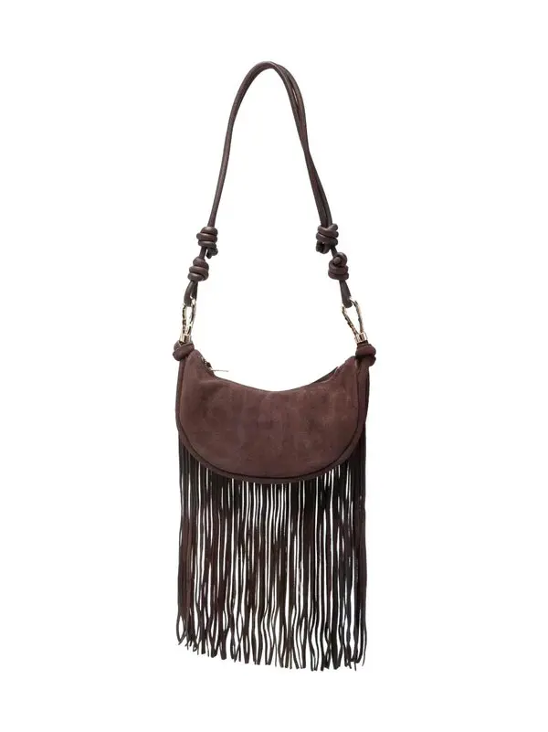 Simkhai Avery Fringe Cross Body Bag - Brown