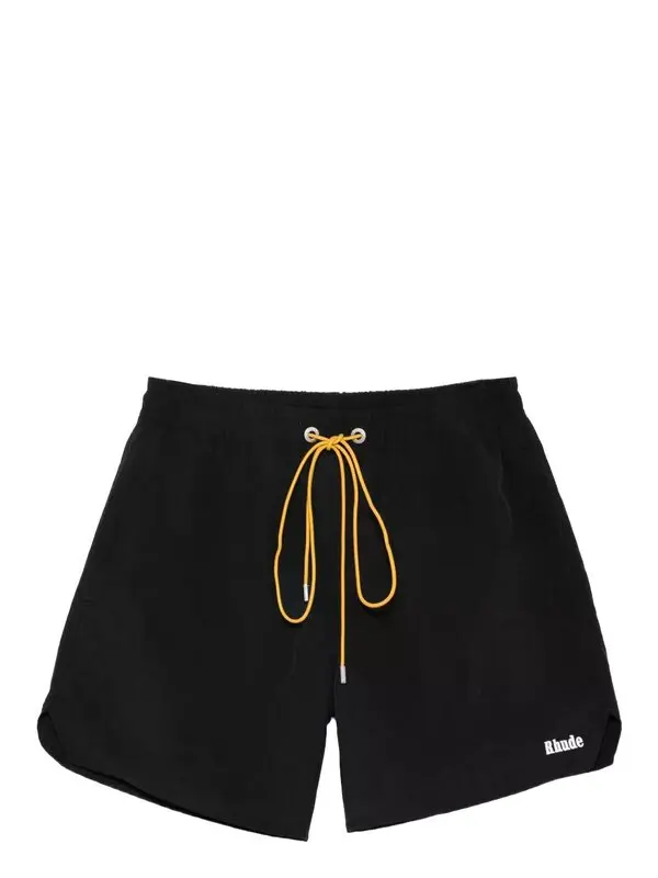 Rhude Logo Swim Shorts - Black
