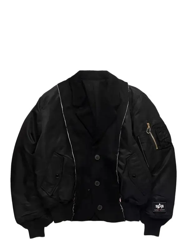 SPENCER BADU Buttoned Bomber Jacket - Black