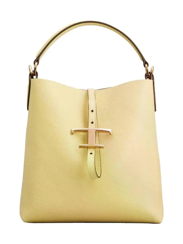 TOD'S Mini T Timeless 't' Pendant Bucket Bag - Yellow