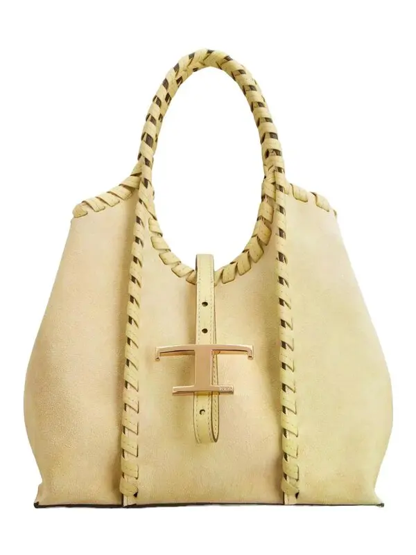 TOD'S T Timeless Braided Pendant Tote - Yellow