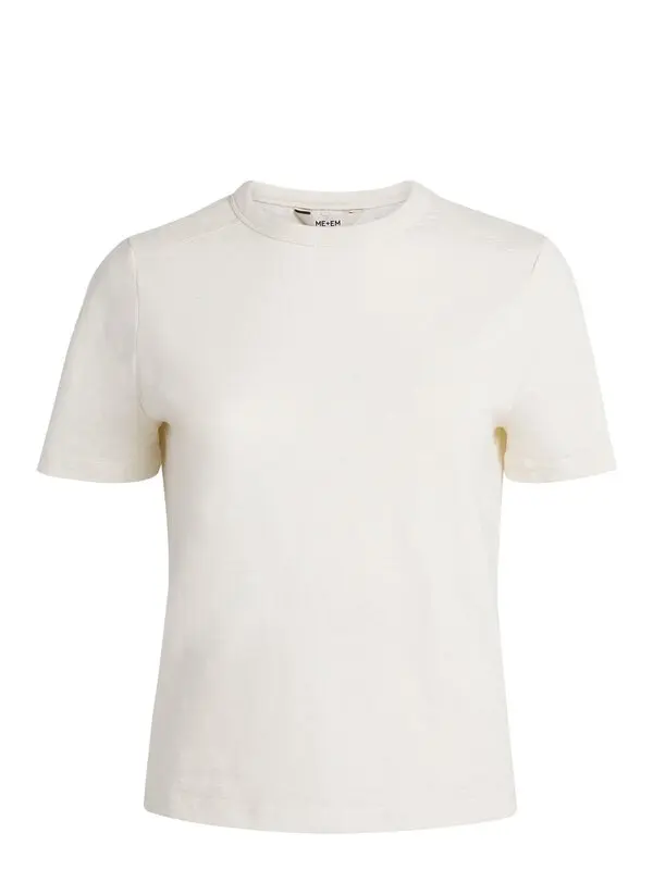 ME+EM Cotton Warm Touch T-shirt - White