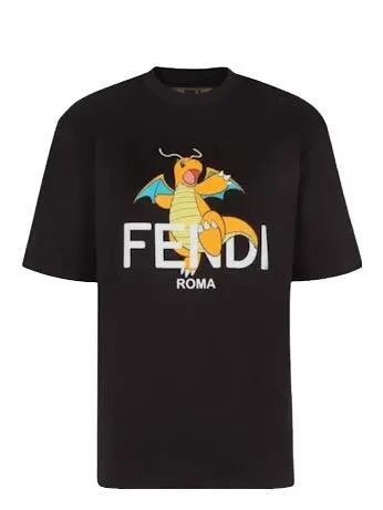 Fendi X Fragment X Pokemon Dragonite T-shirt - Black