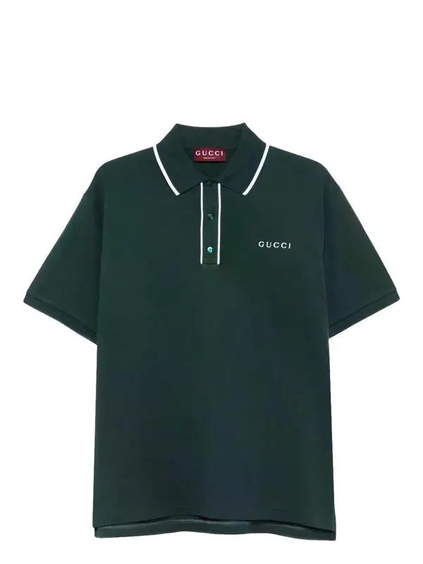 Gucci Logo-embroidered Polo Shirt - Green
