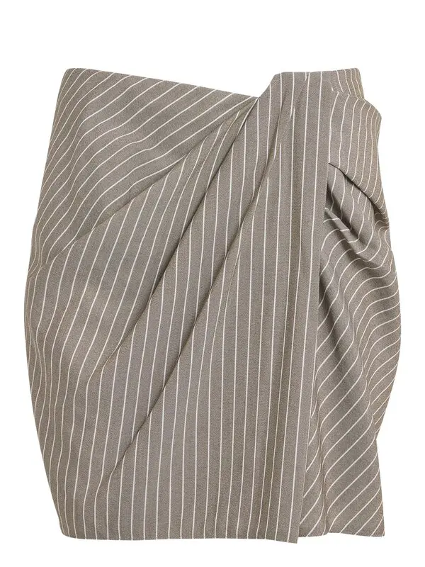 Camilla And Marc Stripe Mini Skirt - Grey