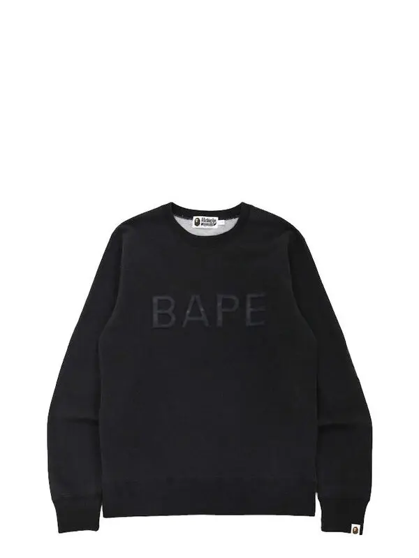 BAPE Patch Indigo Crewneck Sweatshirt - Black