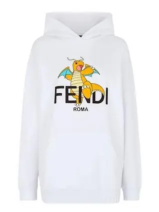 Fendi X Fragment X Pokemon Dragonite Sweatshirt - White