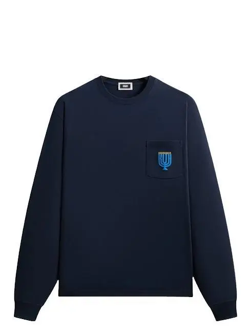 Kith Hanukkah Stained Glass Long Sleeve Tee Shirt - Nocturnal