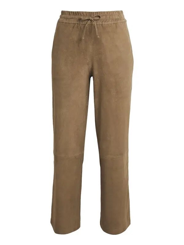 ARMA Suede Blair Straight Trousers - Green