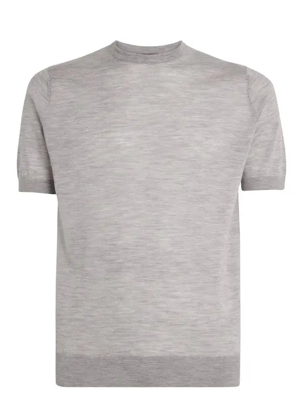 Colombo Cashmere-silk T-shirt - Grey