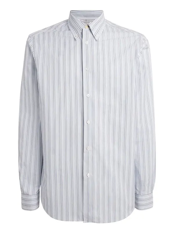 Paul Smith Cotton Stripe Shirt - Blue