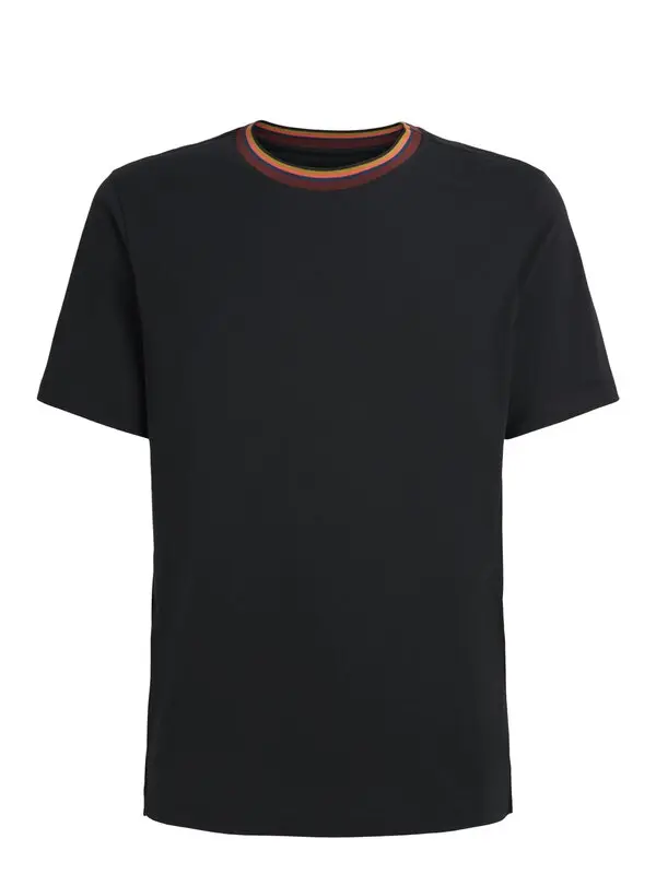 Paul Smith Cotton Artistic Trim T-shirt - Black