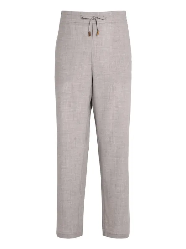 Colombo Cashmere-linen Trousers - Grey