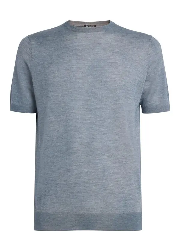 Colombo Cashmere-silk T-shirt - Grey
