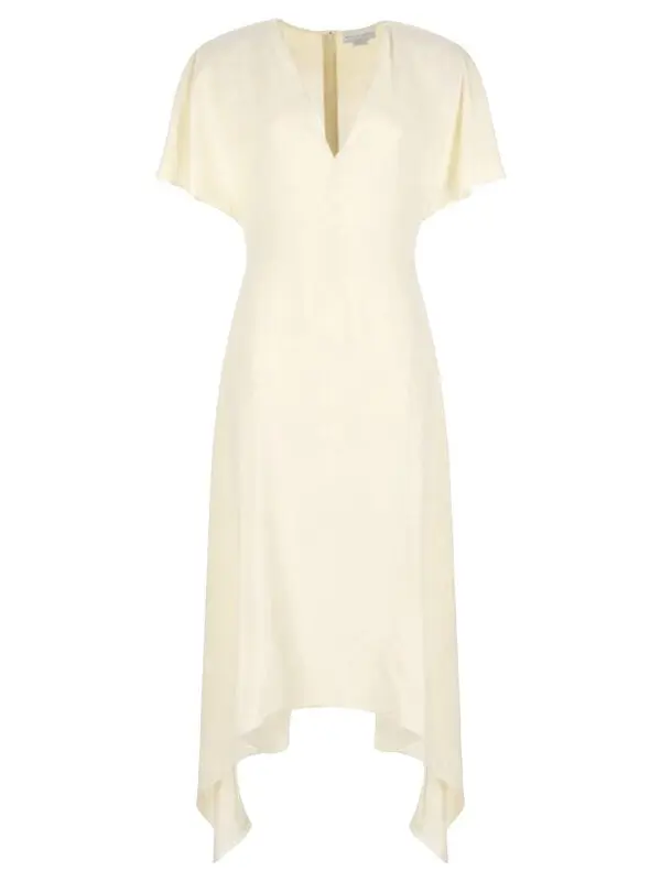 Stella McCartney V-neck Midi Dress - White