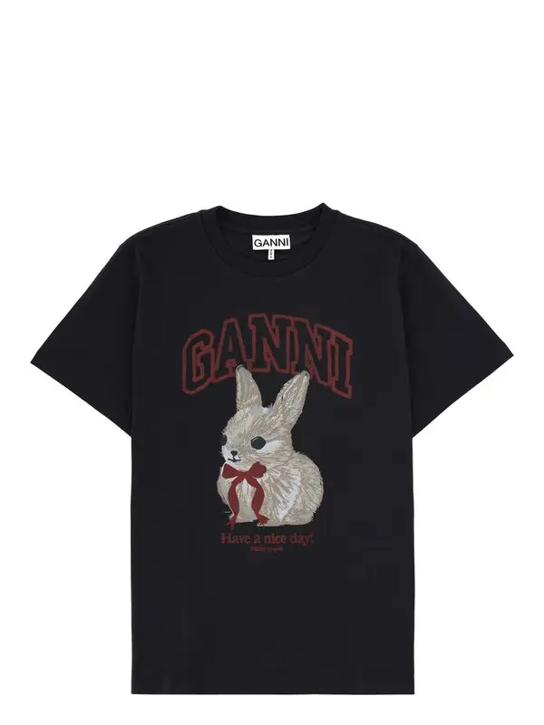 GANNI T-shirt - Charcoal